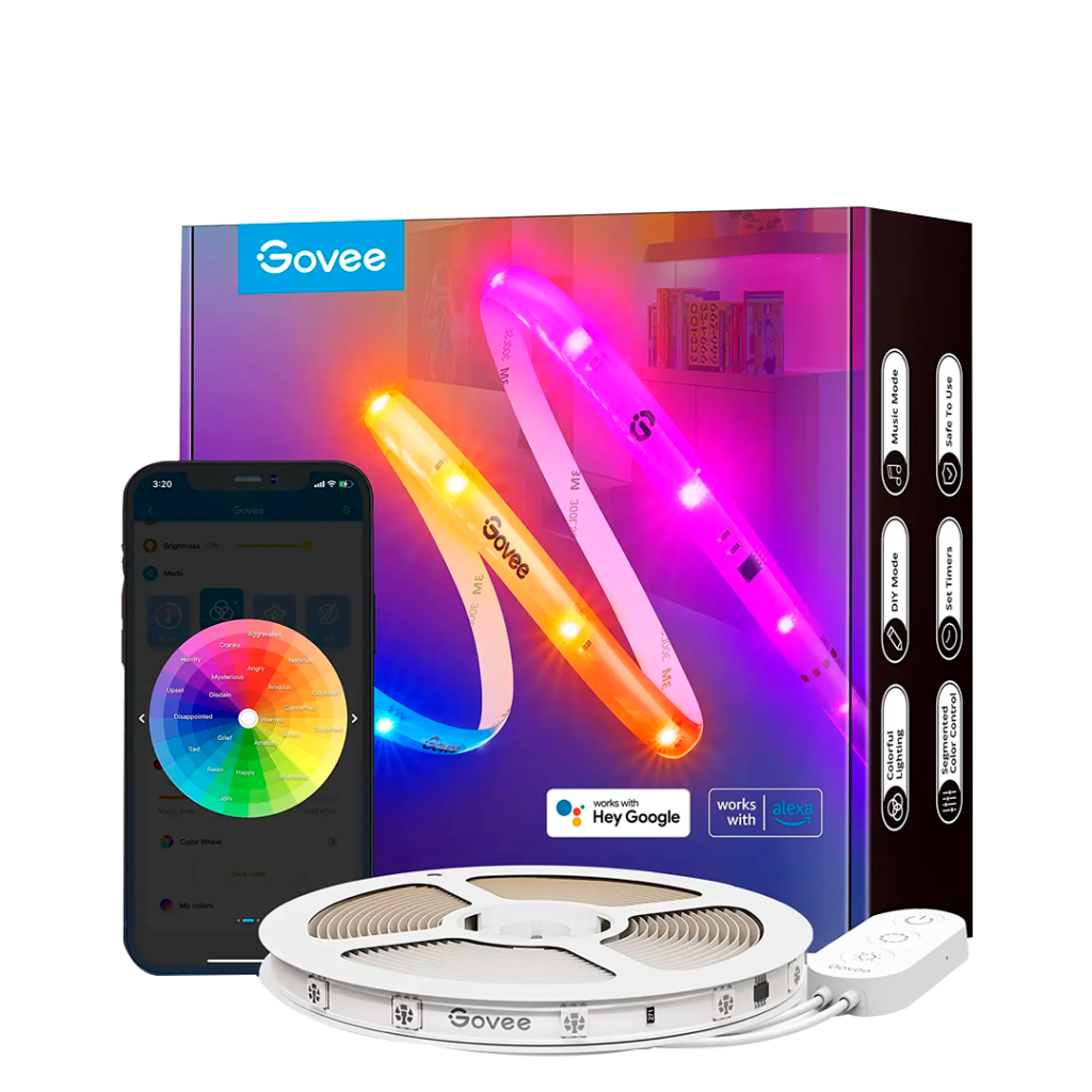 TIRA DE LUCES LED INTELIGENTES GOVEE RGBIC 5 METROS - Luxus Importadora