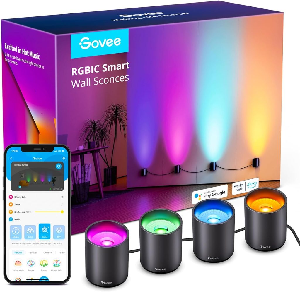 LUCES LED DE PARED INTELIGENTES GOVEE RGBIC H6087